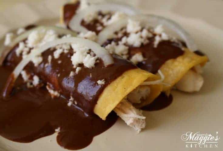 Enmoladas (Chicken Mole Enchiladas) + VIDEO