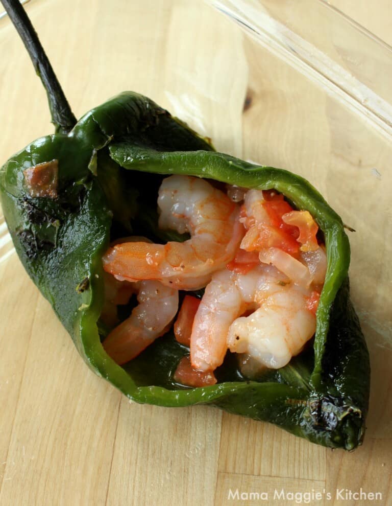 Shrimp Chile Rellenos - Mamá Maggie's Kitchen