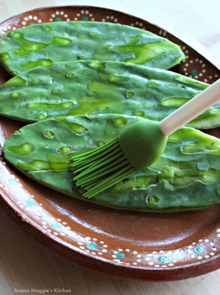 Nopales Asados (Grilled Cactus) - Mamá Maggie's Kitchen