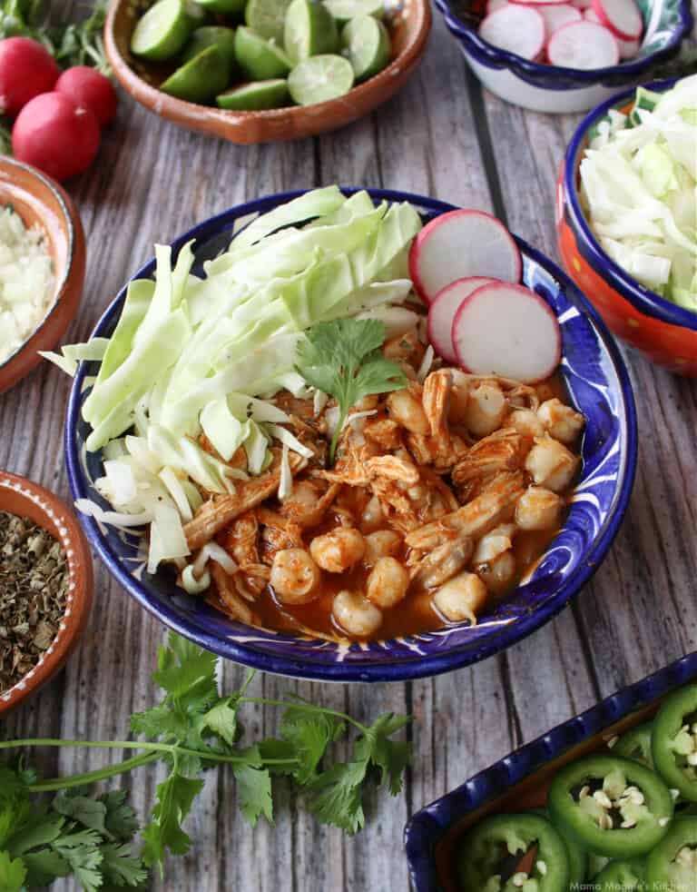 Red Chicken Pozole - Mamá Maggie's Kitchen