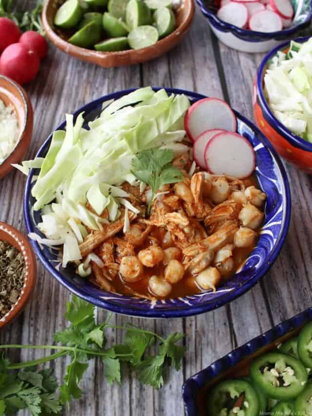 Red Chicken Pozole - Mamá Maggie's Kitchen