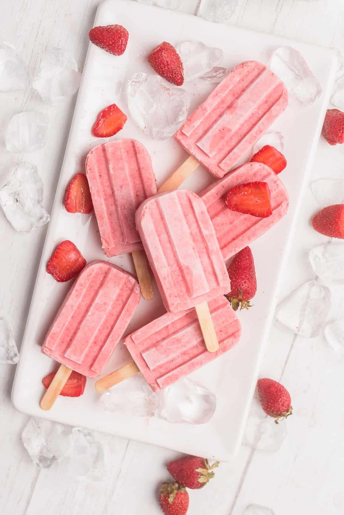 Strawberry Yogurt Popsicles