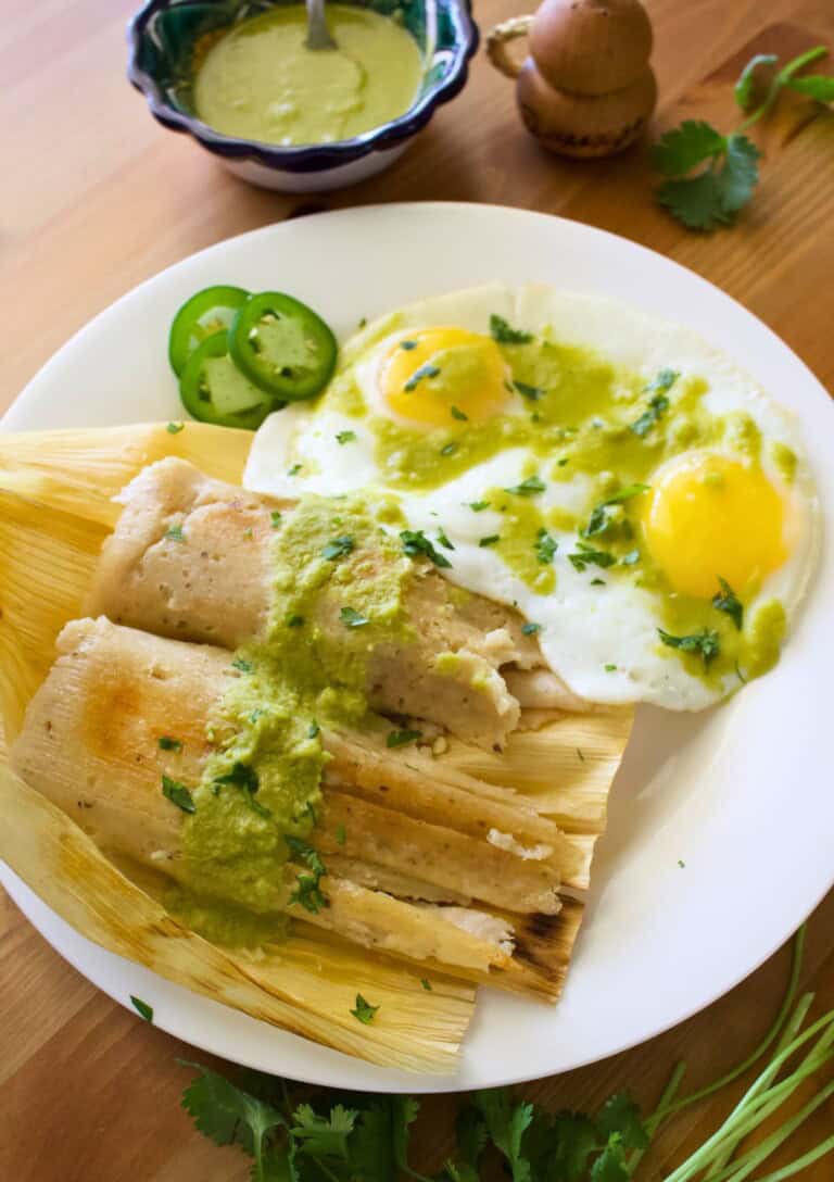 Breakfast Tamales (using Leftover Tamales)