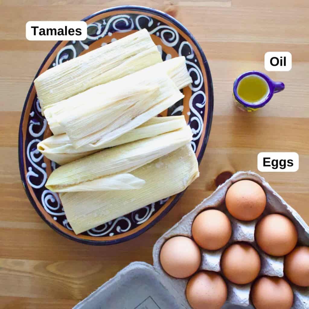 Breakfast Tamales (using Leftover Tamales)