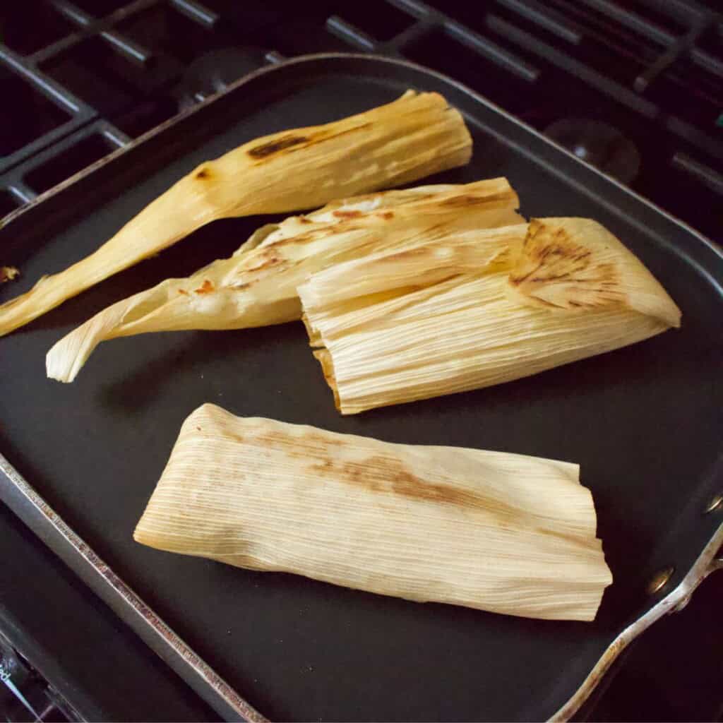 Breakfast Tamales (using Leftover Tamales)