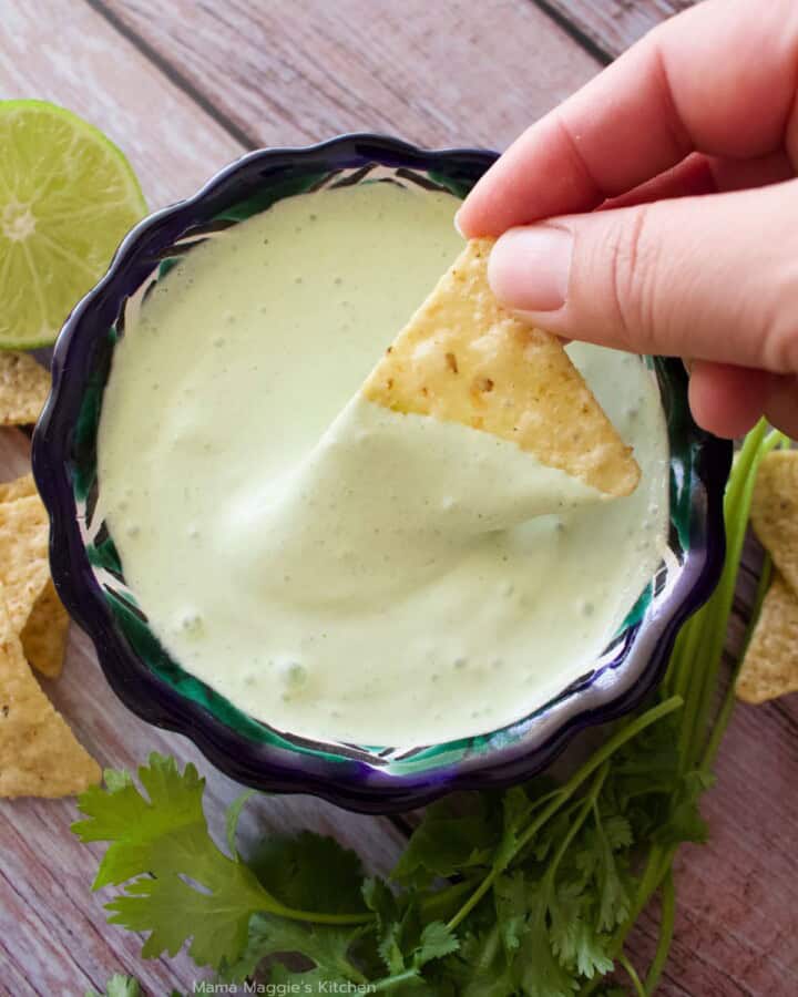 Cilantro Lime Crema Recipe - Mamá Maggie's Kitchen