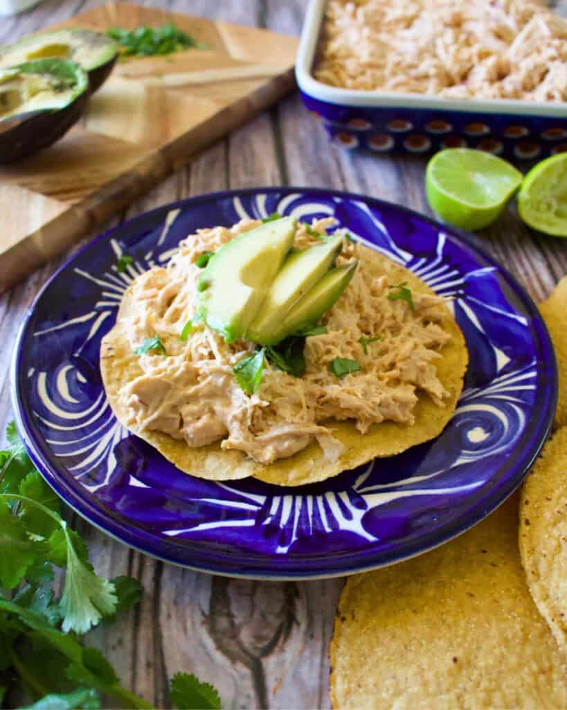 Creamy Chipotle Chicken Tostadas - Mamá Maggie's Kitchen