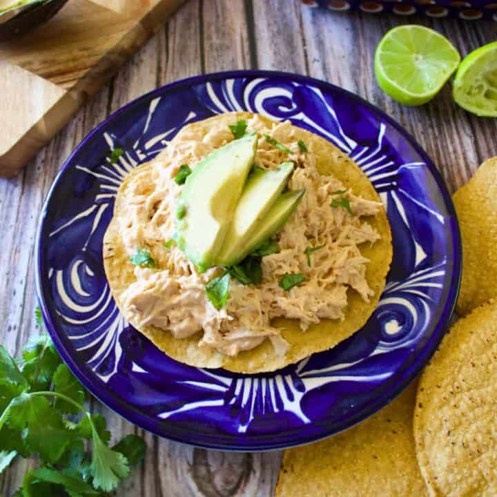 Creamy Chipotle Chicken Tostadas - Mamá Maggie's Kitchen