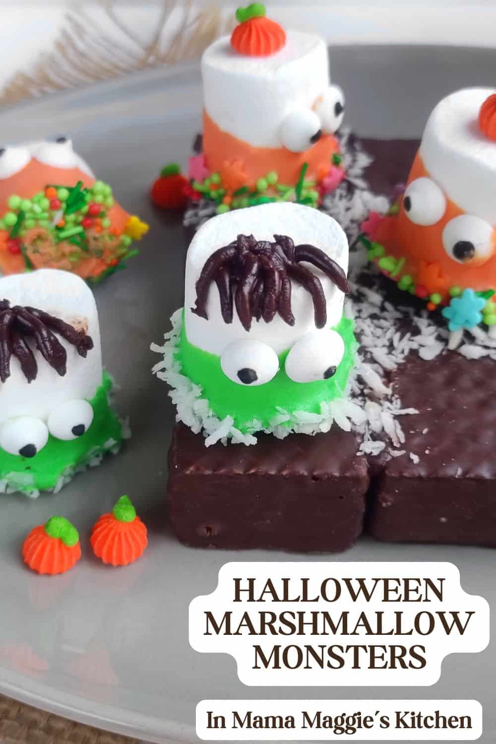 Halloween Marshmallow Monsters - Mamá Maggie's Kitchen