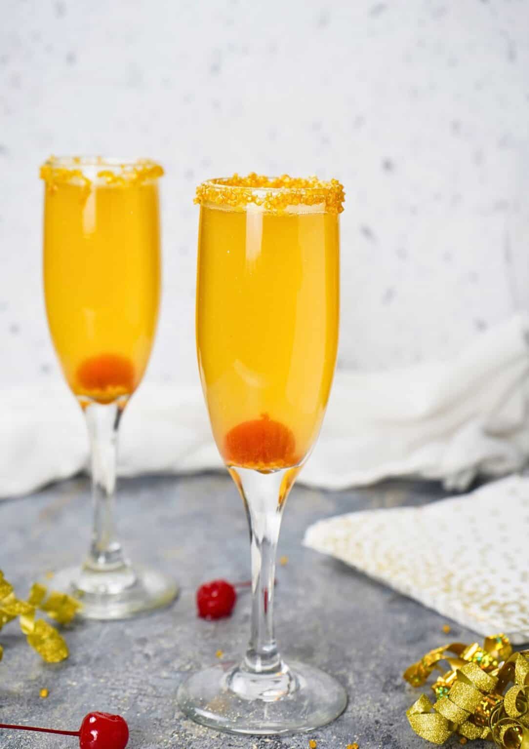 Golden Champagne Cocktail - Mamá Maggie's Kitchen